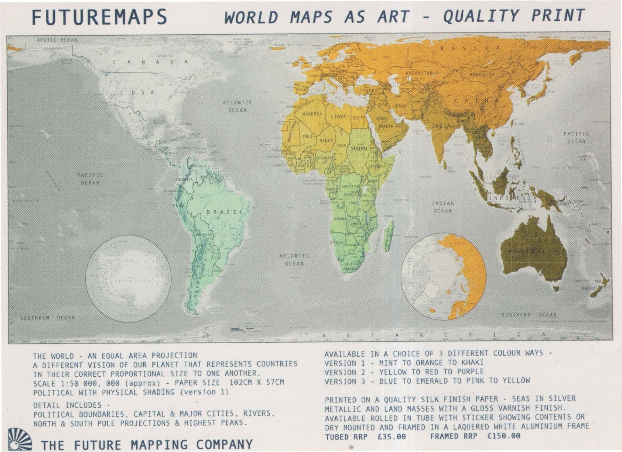 Silk World Futuristic Maps For Sale Rare Advertising Postcard | Topics ...