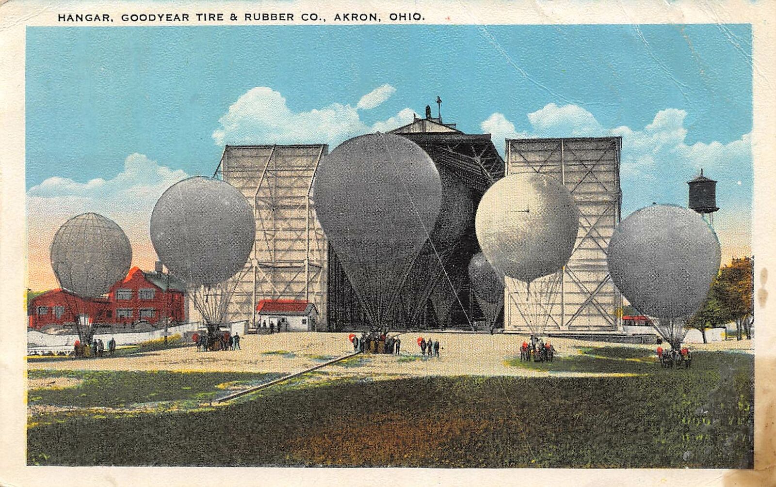 Hot Air Balloons Hangar Goodyear Tire Akron Ohio 1930 postcard | Topics ...