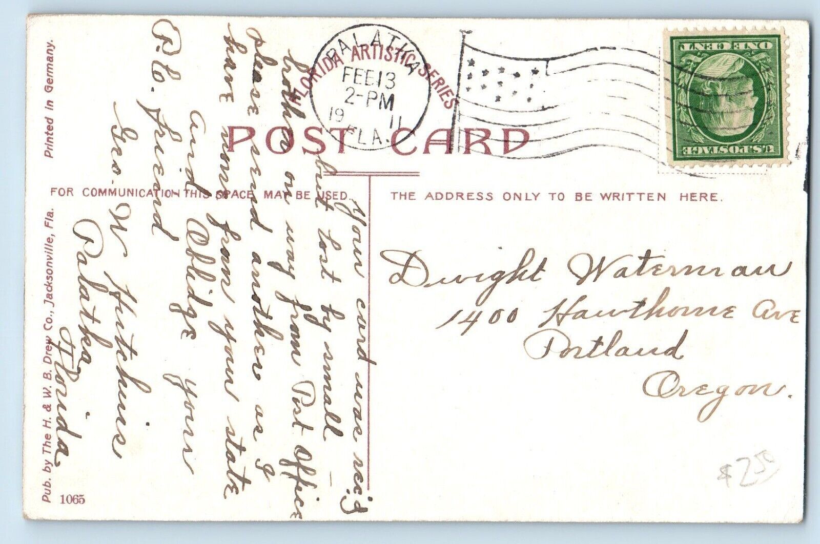 St Augustine Florida Postcard St George Hotel Horse Carriage 1911 ...