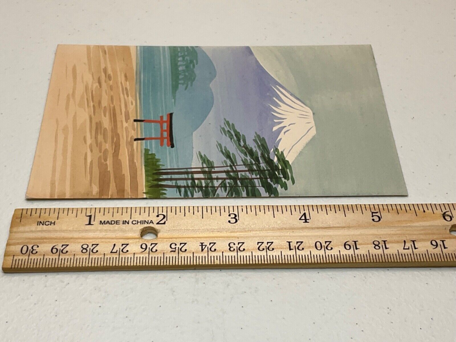 Vintage Japan Artist J.W. Garden Sample Postcard Lithograph Mt. Fuji ...