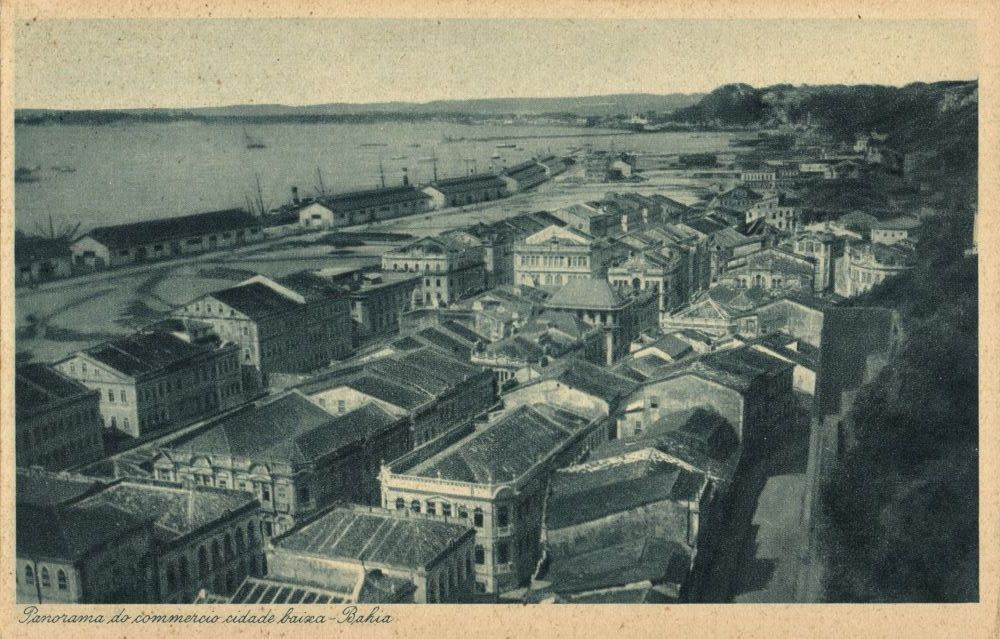 brazil SALVADOR BAHIA Commercio Cidade Baixa 1920s Catilina Postcard ...