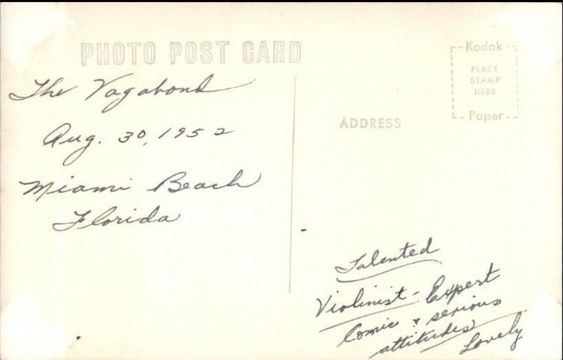 Violinist Comic - Maria Neglia Real Photo Postcard | Other / Unsorted ...