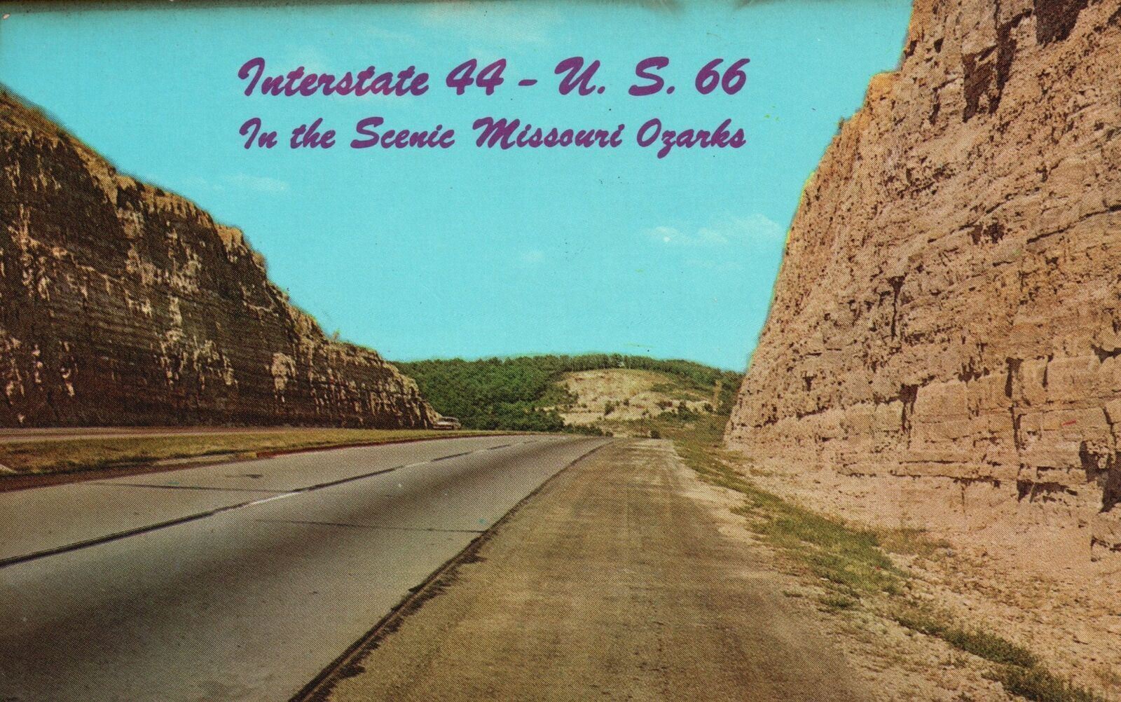 Vintage Postcard Interstate 44 - U. S. 66 Scenic Missouri Ozarks ...