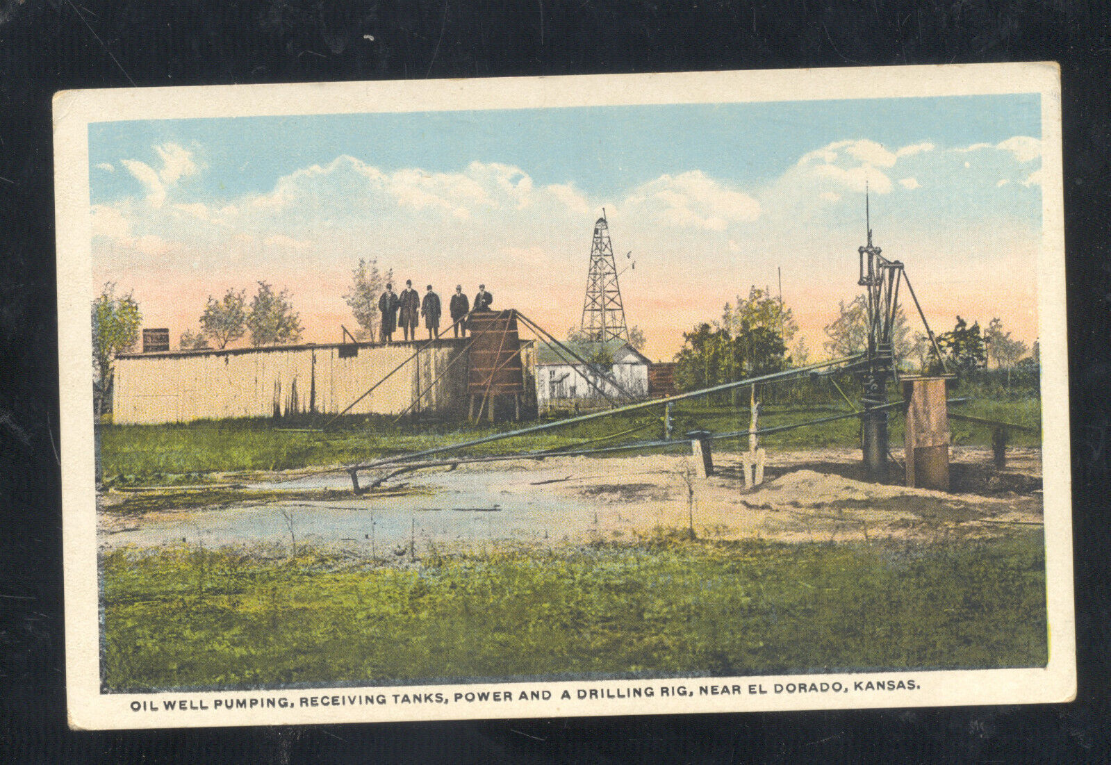 ED Dorado Kansas OIL Wells Field Holding Tanks Eldorado KS. Vintage ...