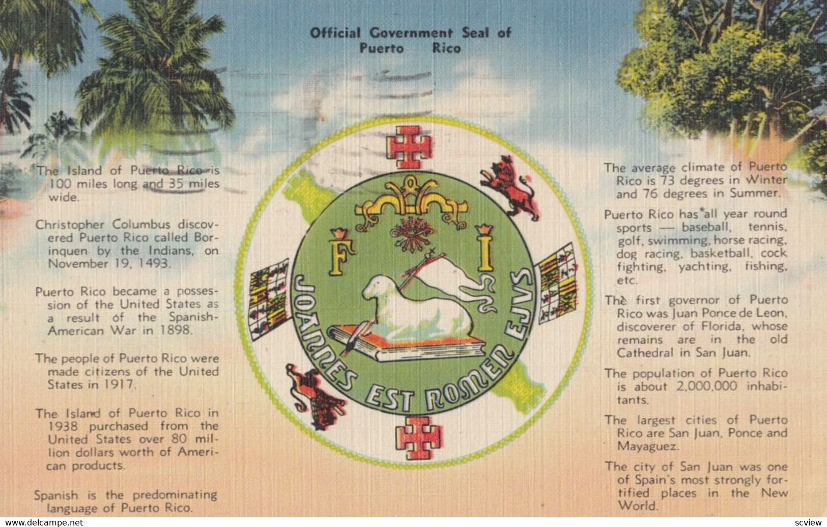Puerto Rico , 1930-40s ; Coat of Arms | Latin & South America - South ...