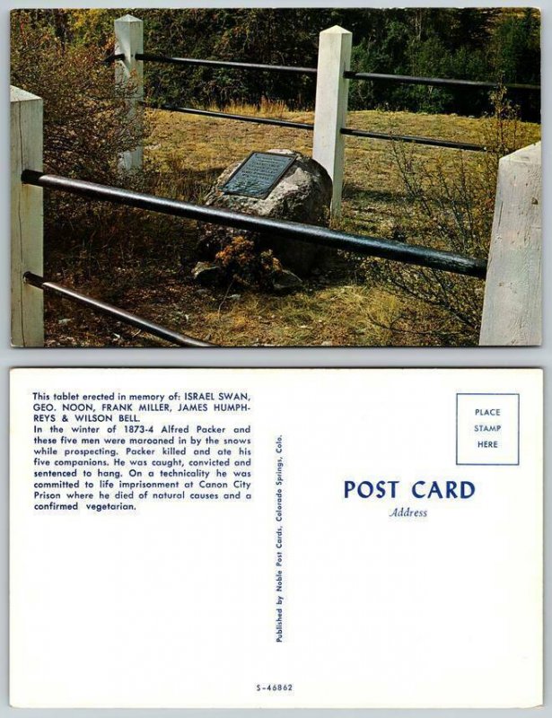 Alfred Packer Victims Memorial Lake City,CO Hinsdale County Colorado ...