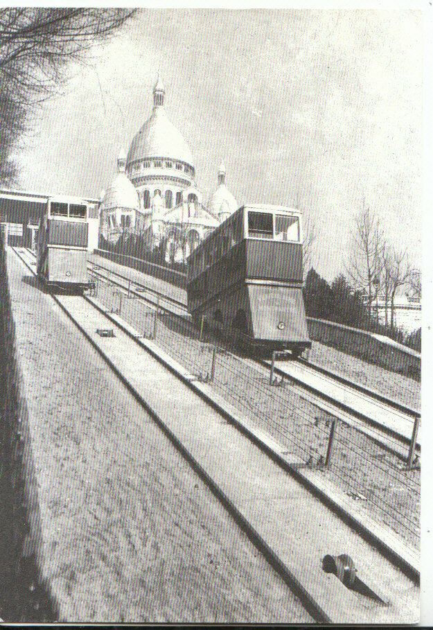 France Postcard - Paris, Le Sacre Coeur et le Funiculaire de Montmartre ...