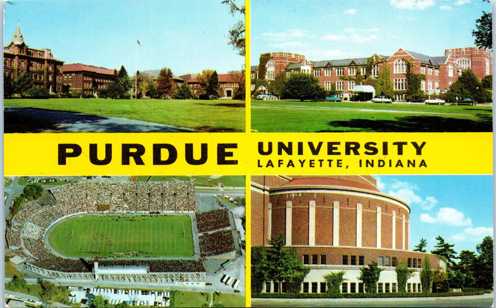 1950s Purdue University Multiview Ross-Ade Stadium Lafayette IN ...