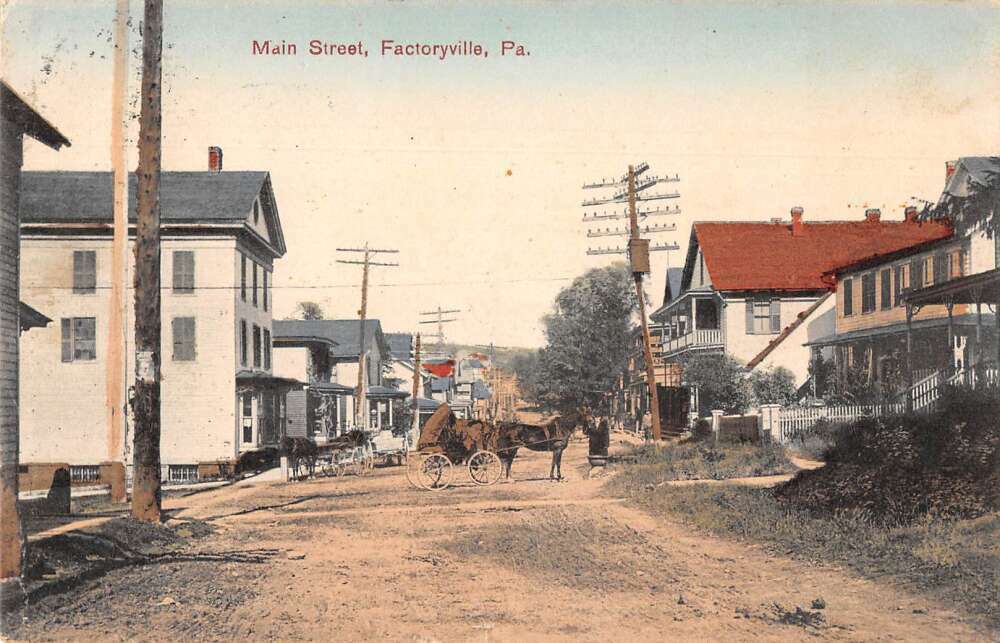 Factoryville Pennsylvania Main Street Vintage Postcard AA49125 | United ...