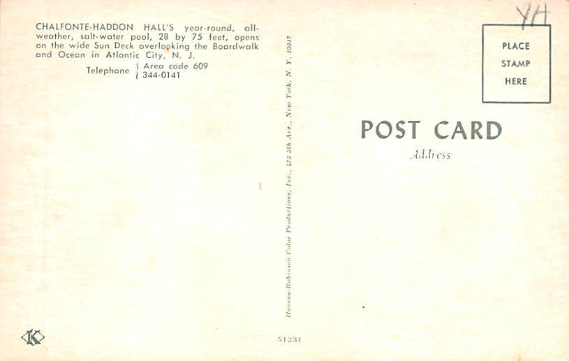 Chalfonte Haddon Hall's Salt Water Pool Atlantic City NJ | United ...