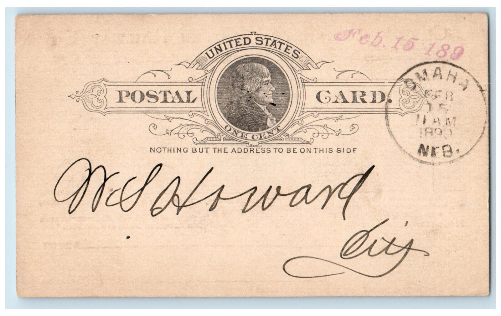 1890 Chicago & North-Western Railway Co. Omaha Nebraska NE Postal Card ...