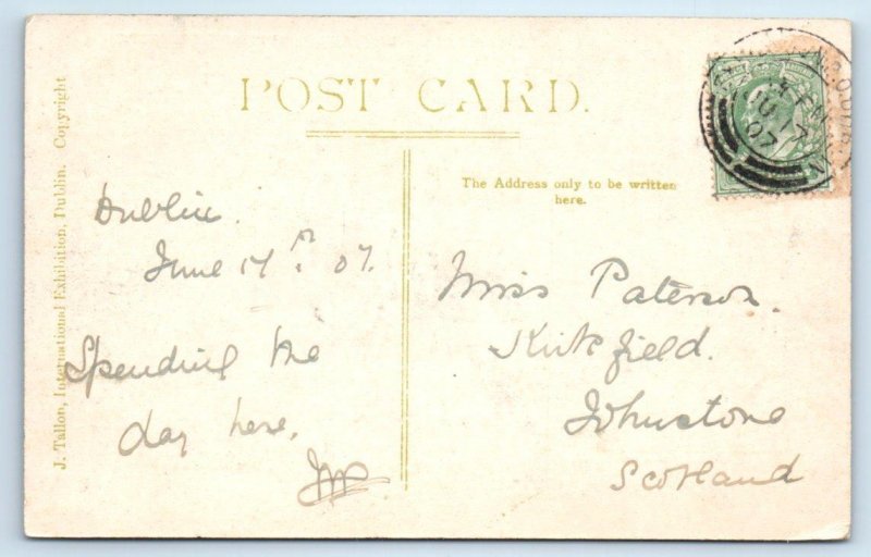 DUBLIN, Ireland ~ International Exhibition LAKE & IRISH SECTION 1907 ...