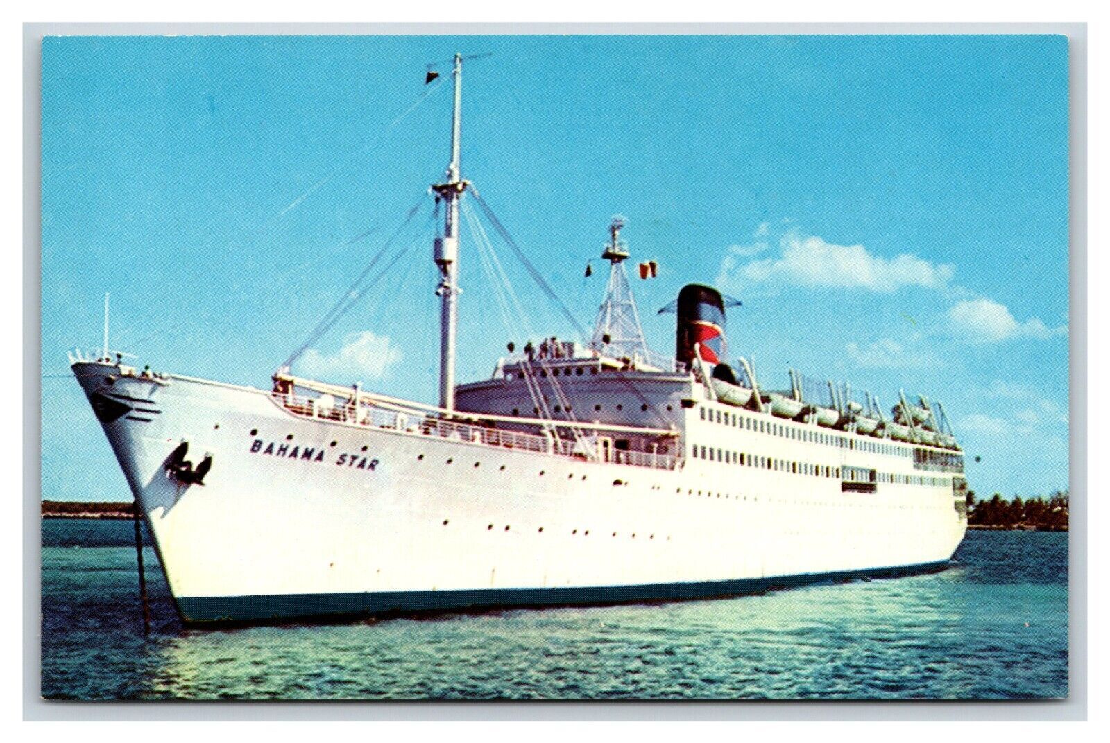 Eastern Steamship Lines Issued SS Bahama Star Ship UNP Chrome Postcard ...