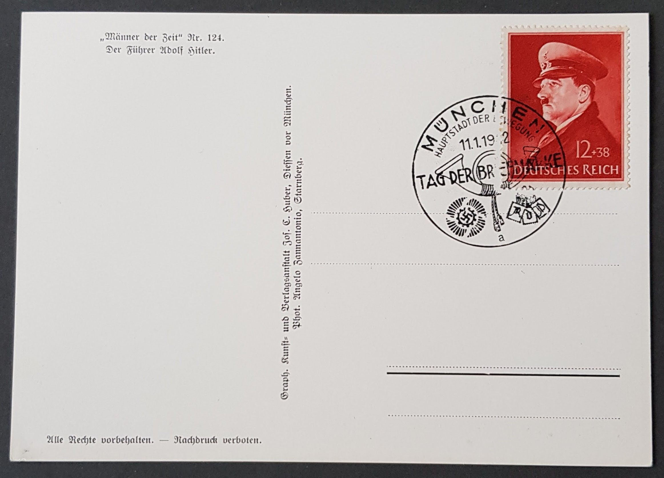 Germany Third 3rd Reich Original Nazi Postcard Hitler | Topics ...