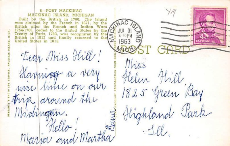 Fort Mackinac Built By British in 1780 Mackinac Island MI | United ...