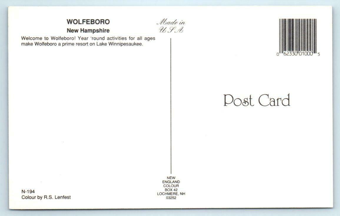 WOLFEBORO, New Hampshire NH "Oldest Summer Resort" Roadside Sign c1960s ...