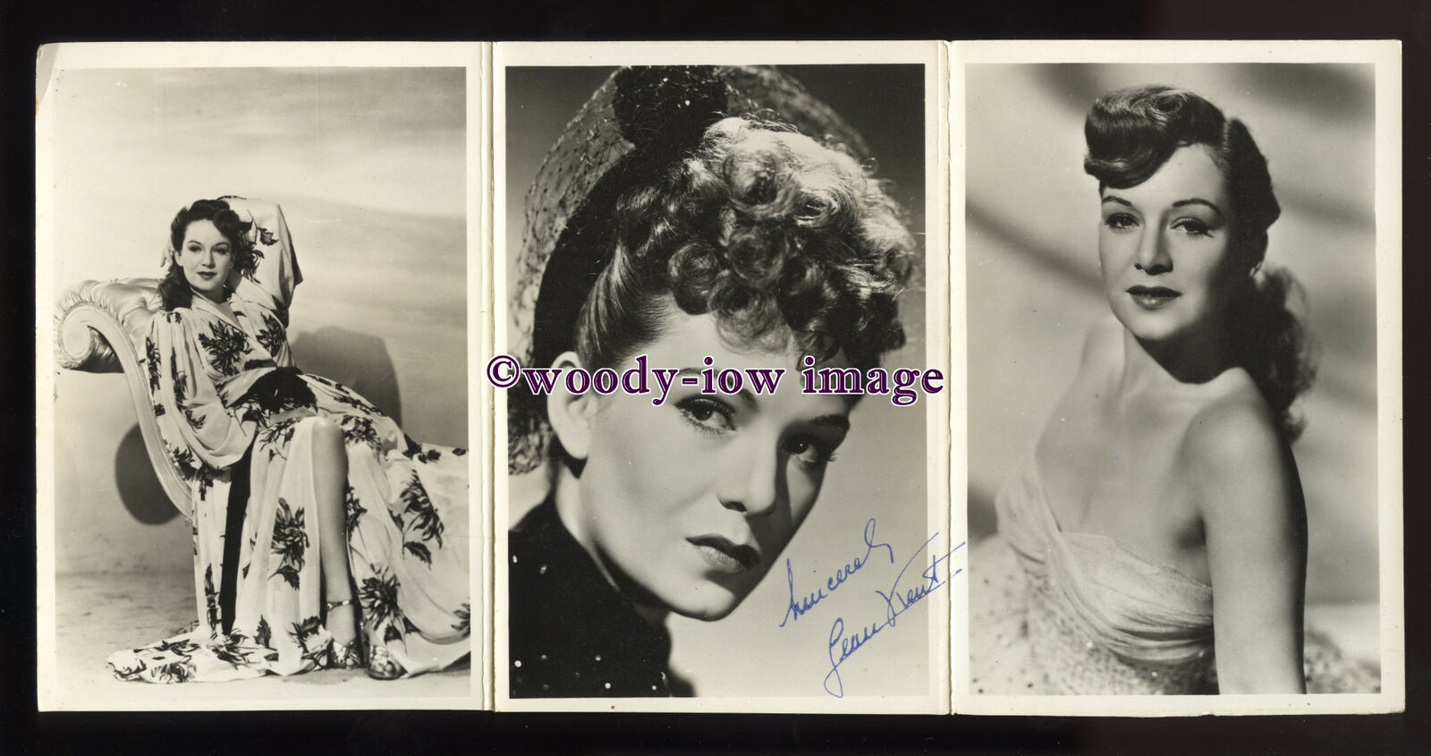 b6298 - Film Actress - Jean Kent - Fan Club Trio (signed?) - postcard ...