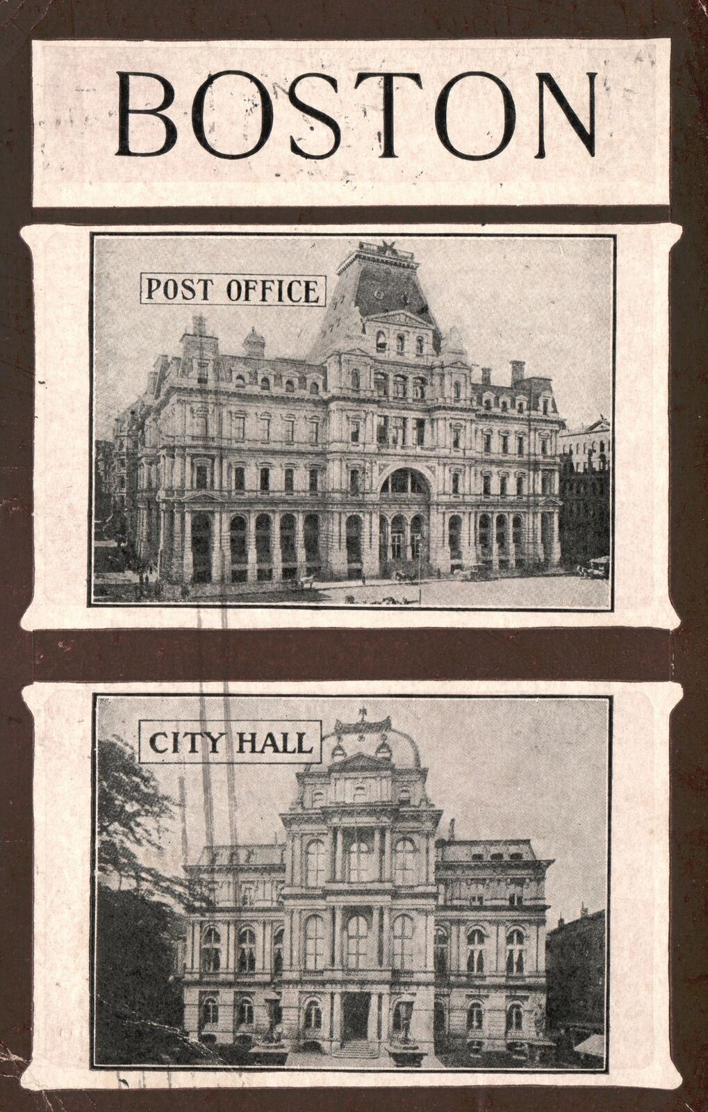 Vintage Postcard 1907 View of Post Office and City Hall Boston ...