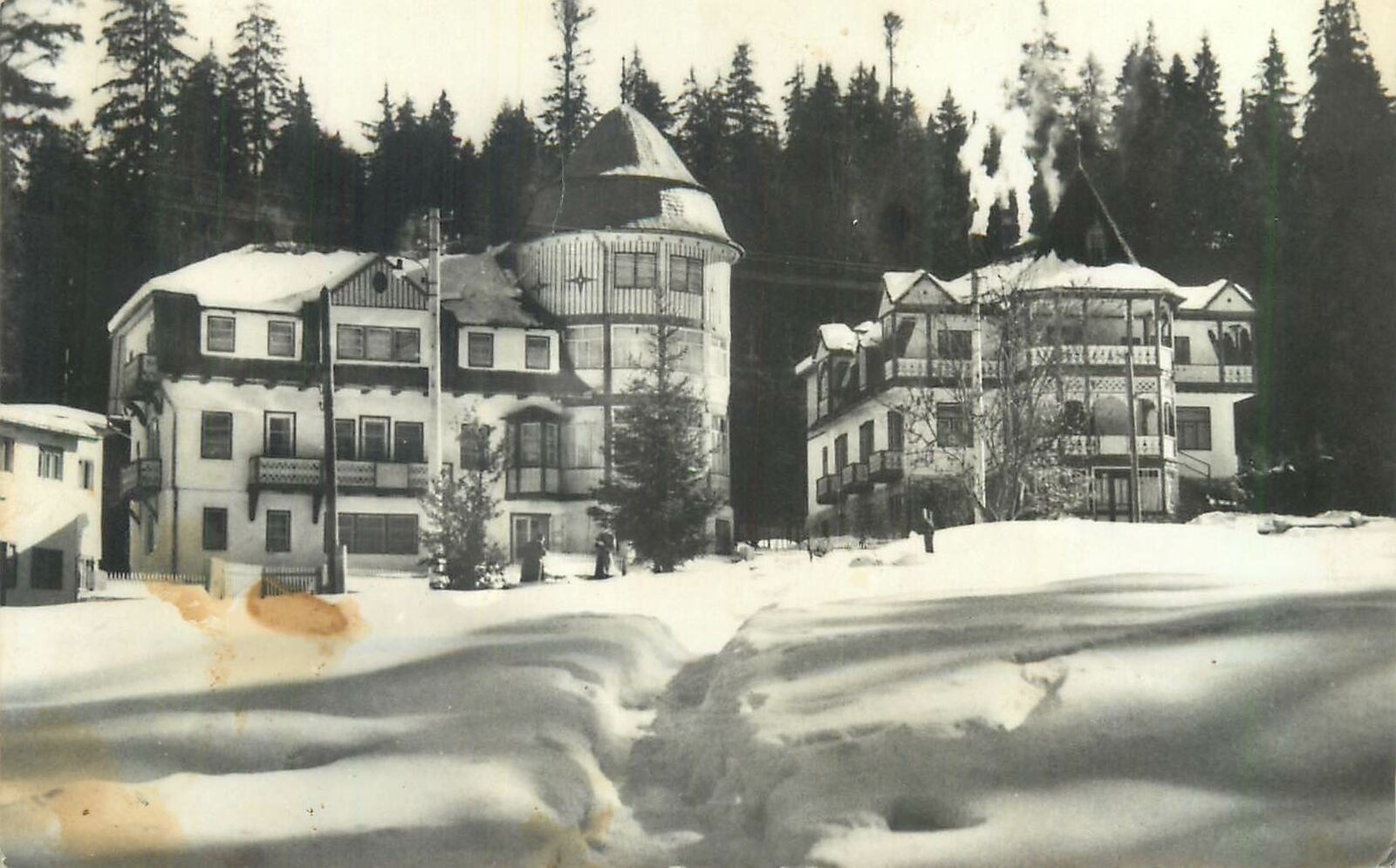 Postcard Romania Borsec vedere din statiune peisaj de iarna | Europe ...