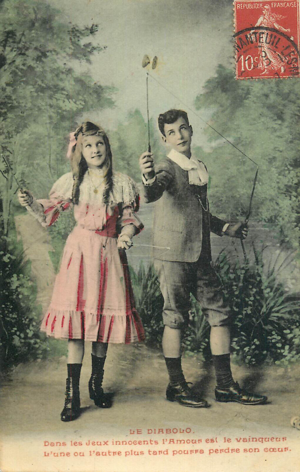Children type and scene in innocent games love is the winner c.1907 ...