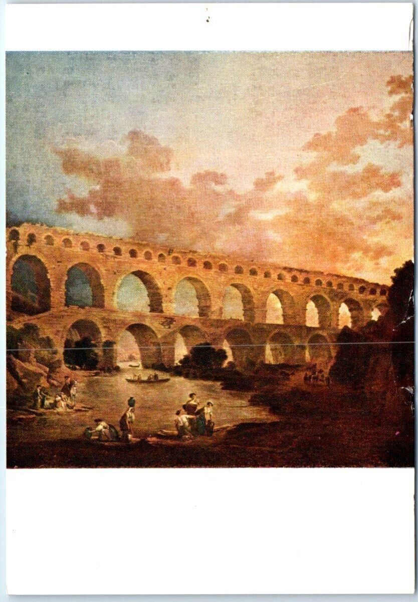 The Gard bridge By Hubert Robert, Louvre Museum - Vers-Pont-du-Gard ...