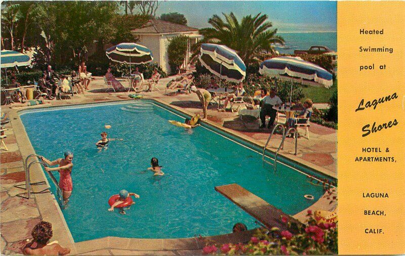 Laguna Beach California Swimming Pool Laguna Shores 1950s Postcard 20 ...