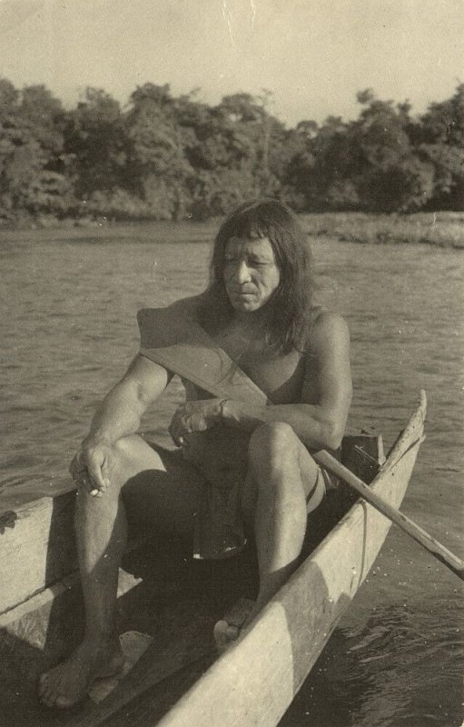 brazil, Amazonas, Native Indian in Canoe (1910s) | Latin & South ...