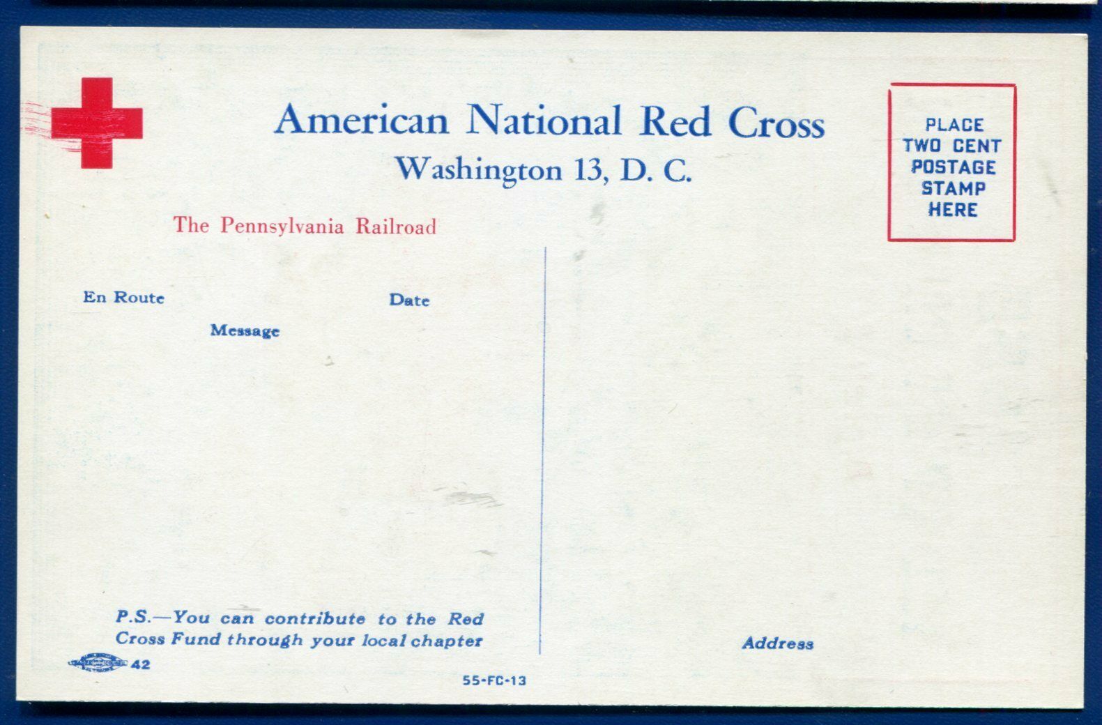 1955 American National Red Cross Campaign Washington DC Postcard ...