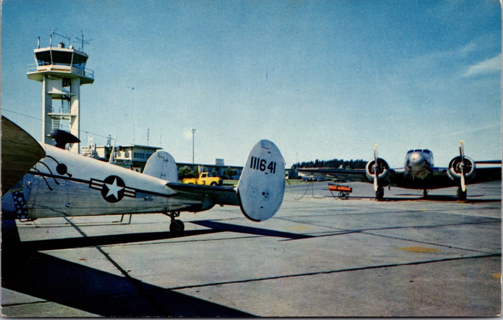 Postcard Operations Tower Travis Air Force Base, California C-45 ...