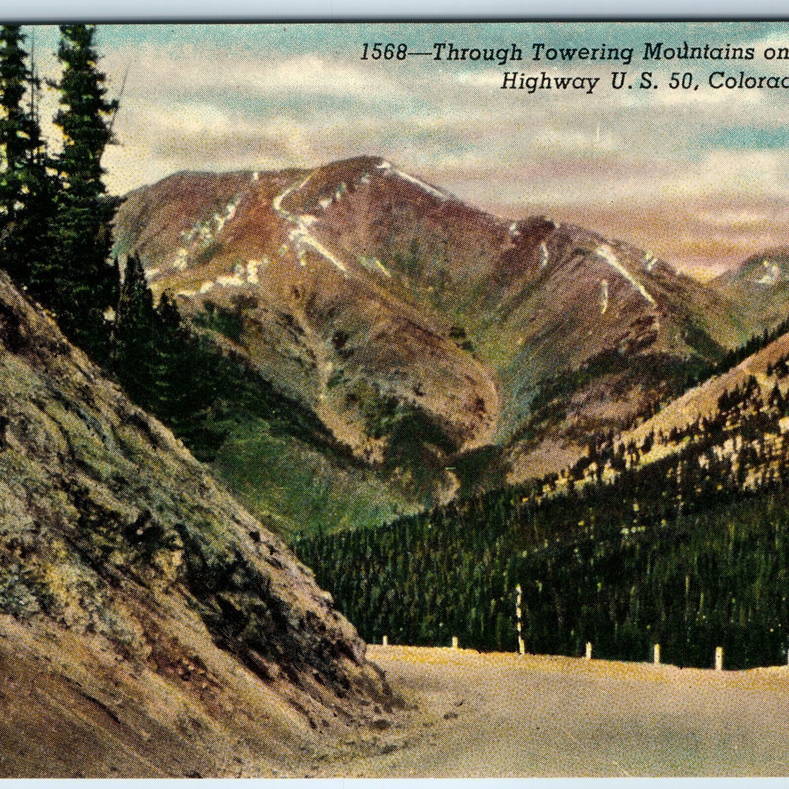 1949 Central Colo. Monarch Pass US Hwy 50 Continental Divide Road ...