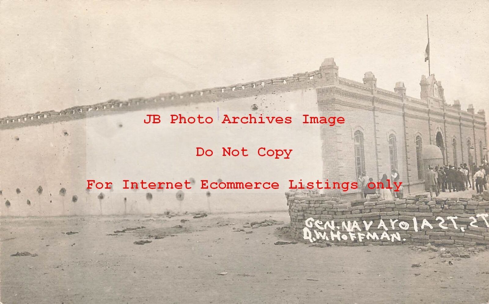 Mexico Border War, RPPC, Juarez Mexico General Navarro's Last Stand ...