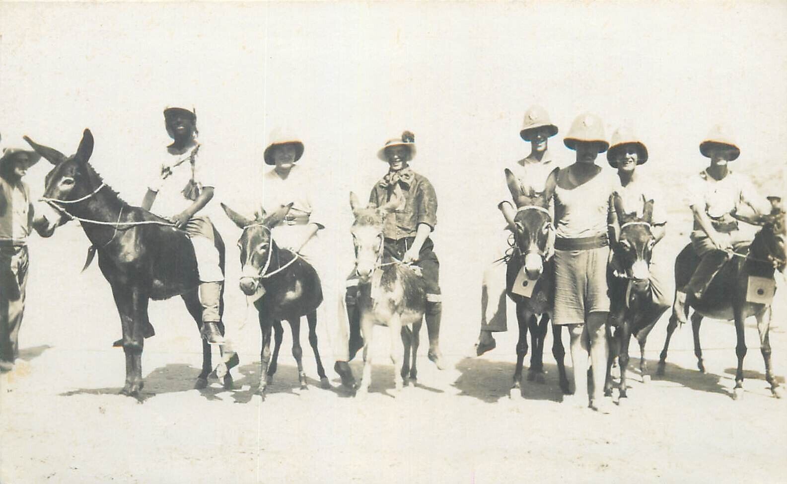 Colonial soldiers military life donkey regimental iconic real photo ...