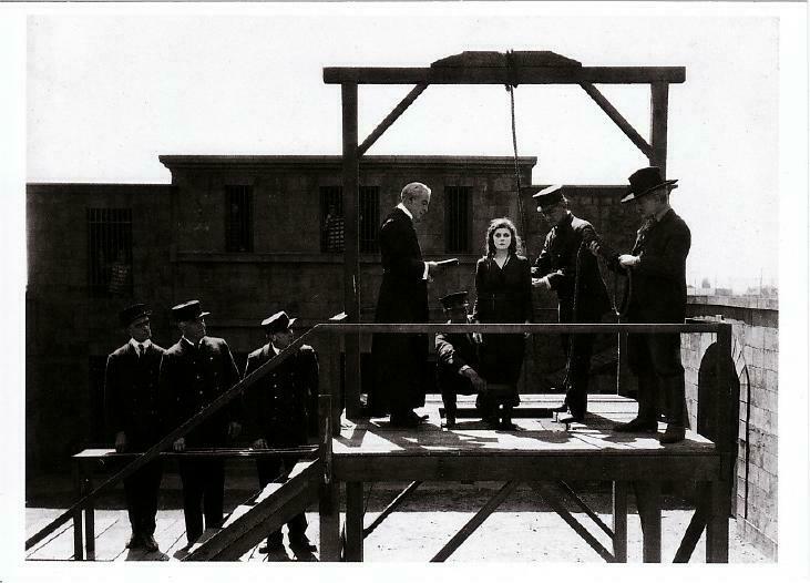 Postcard of Riders of the Night Movie Hanging of a Woman Execution ...
