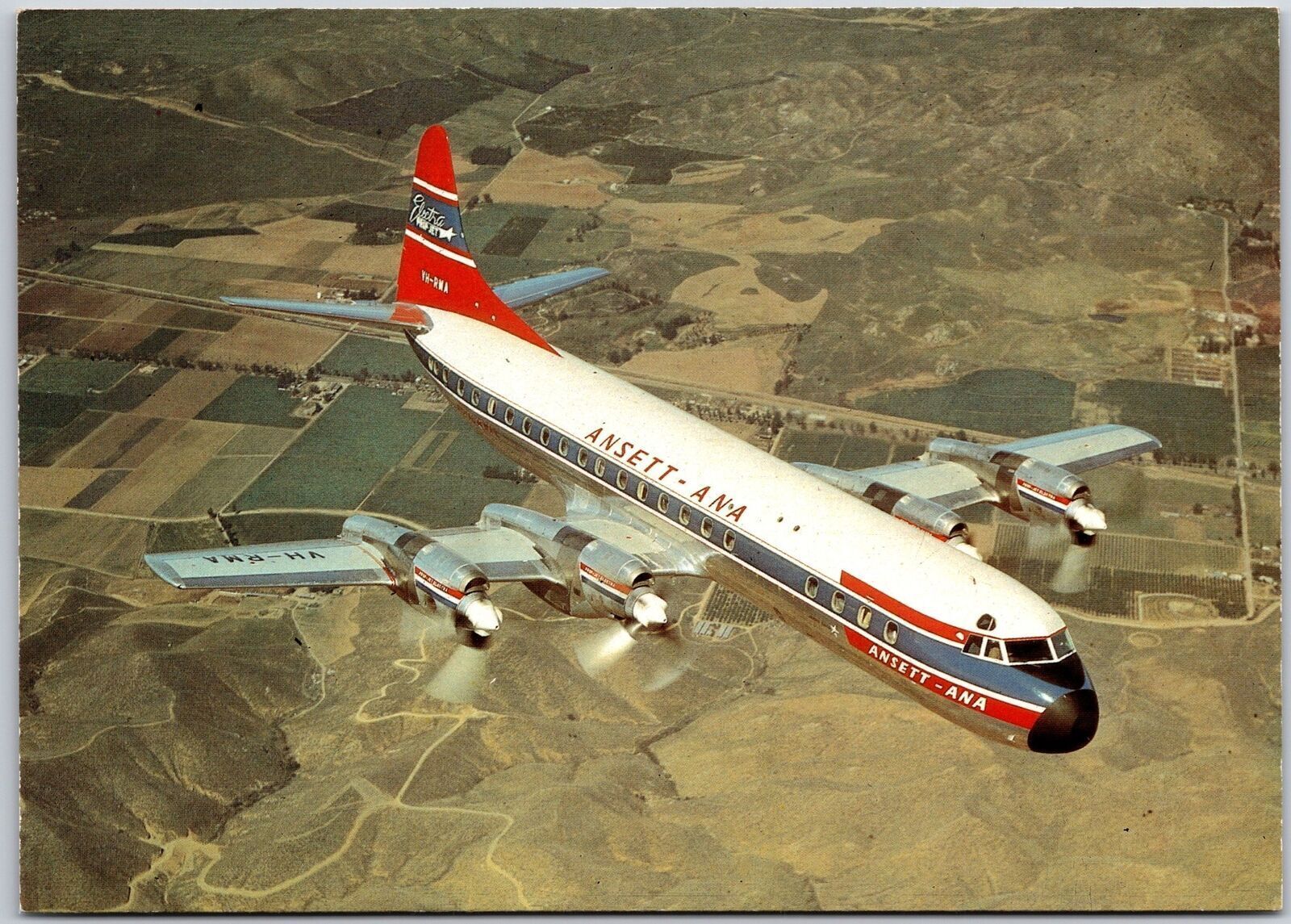 Airplane Ansett-ANA Australian National Airways Lockhead L-188A Electra ...