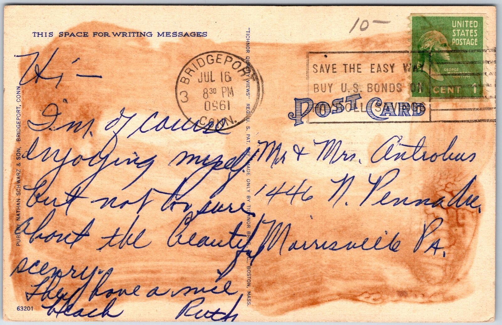 Vintage Postcard the Tennis Courts at Beardsley Park Bridgeport CT ...