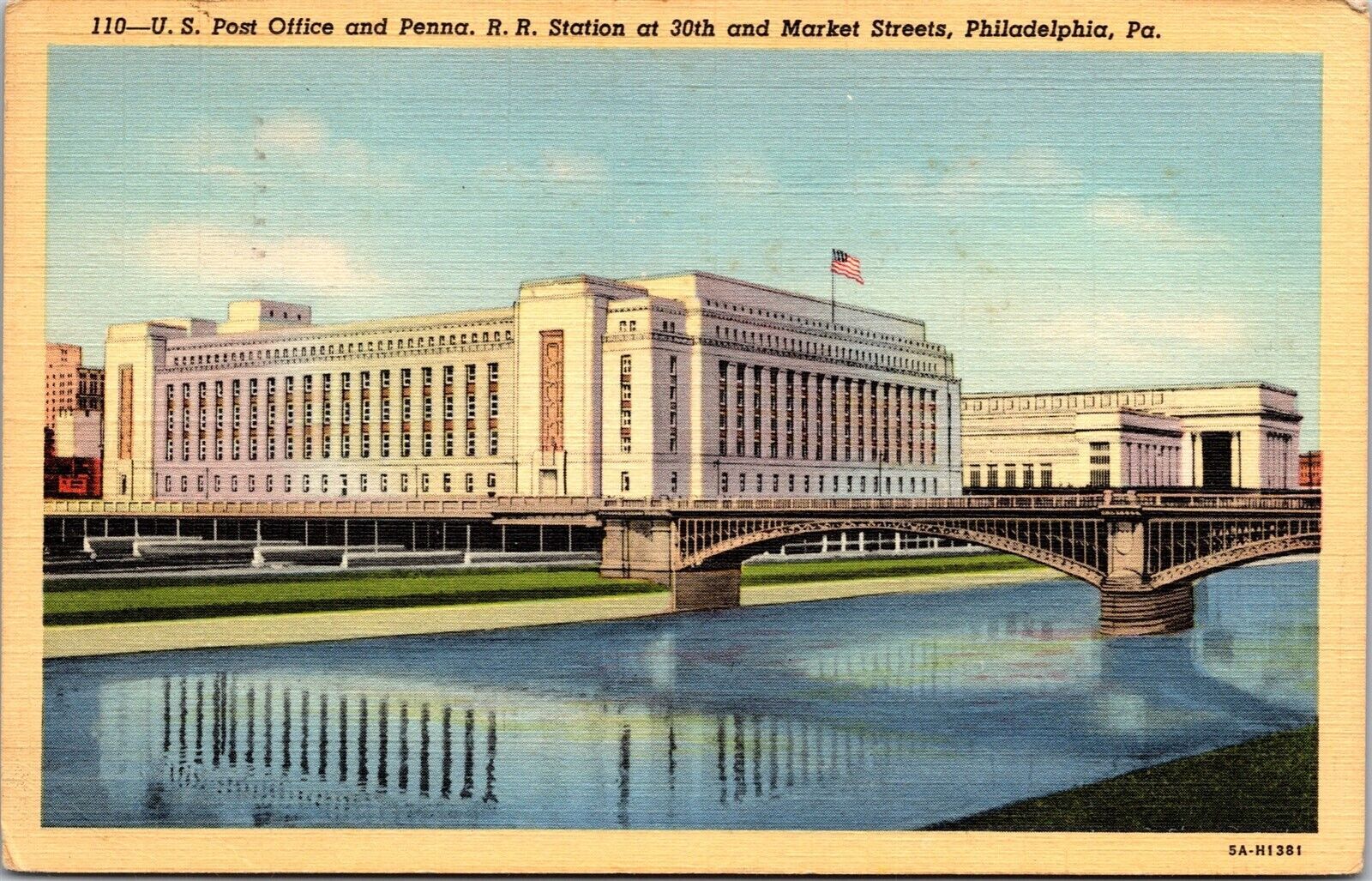 Vtg Philadelphia PA Post Office & Penna Railroad Station 1930s View ...