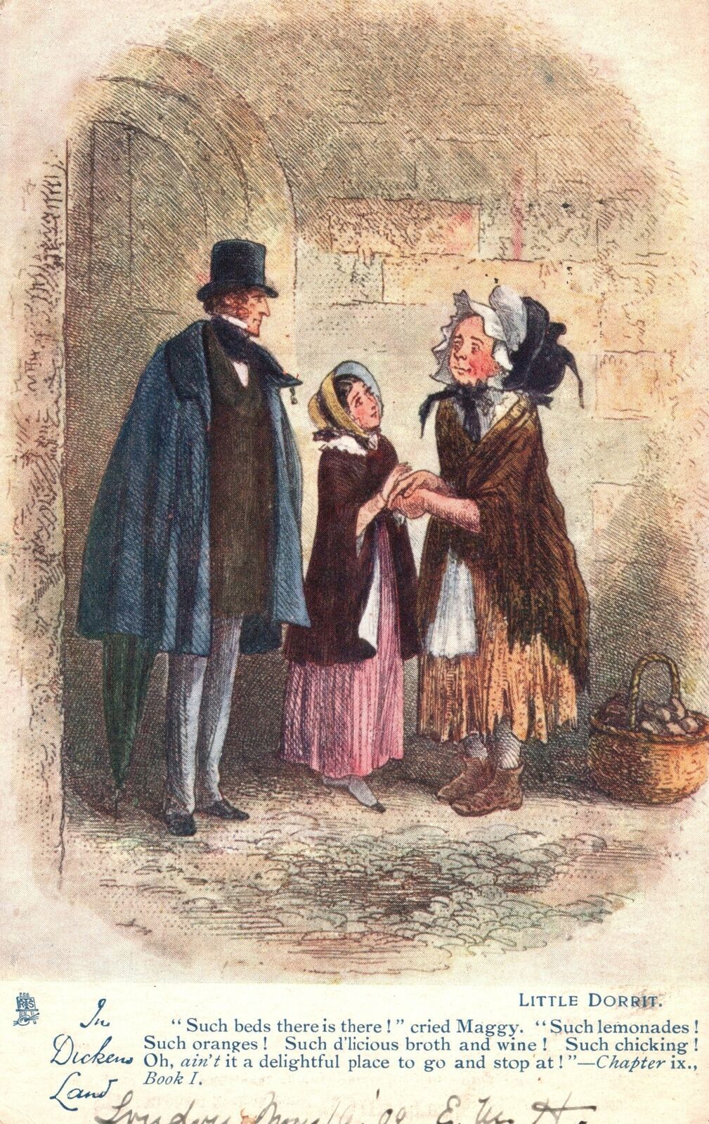 Vintage Postcard Little Dorrit In Dickens Land From A Book Story ...