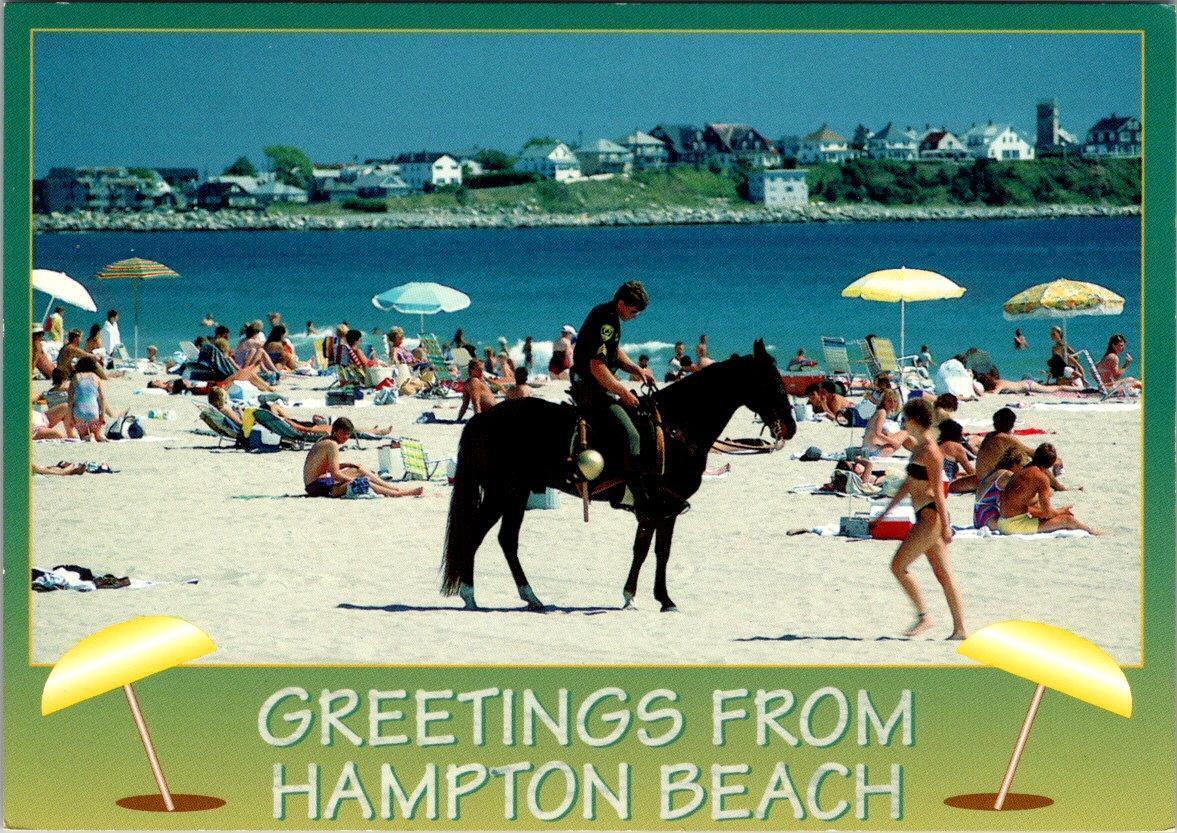 Hampton Beach, NH New Hampshire MOUNTED HORSE PATROL~Police Officer 4X6 ...