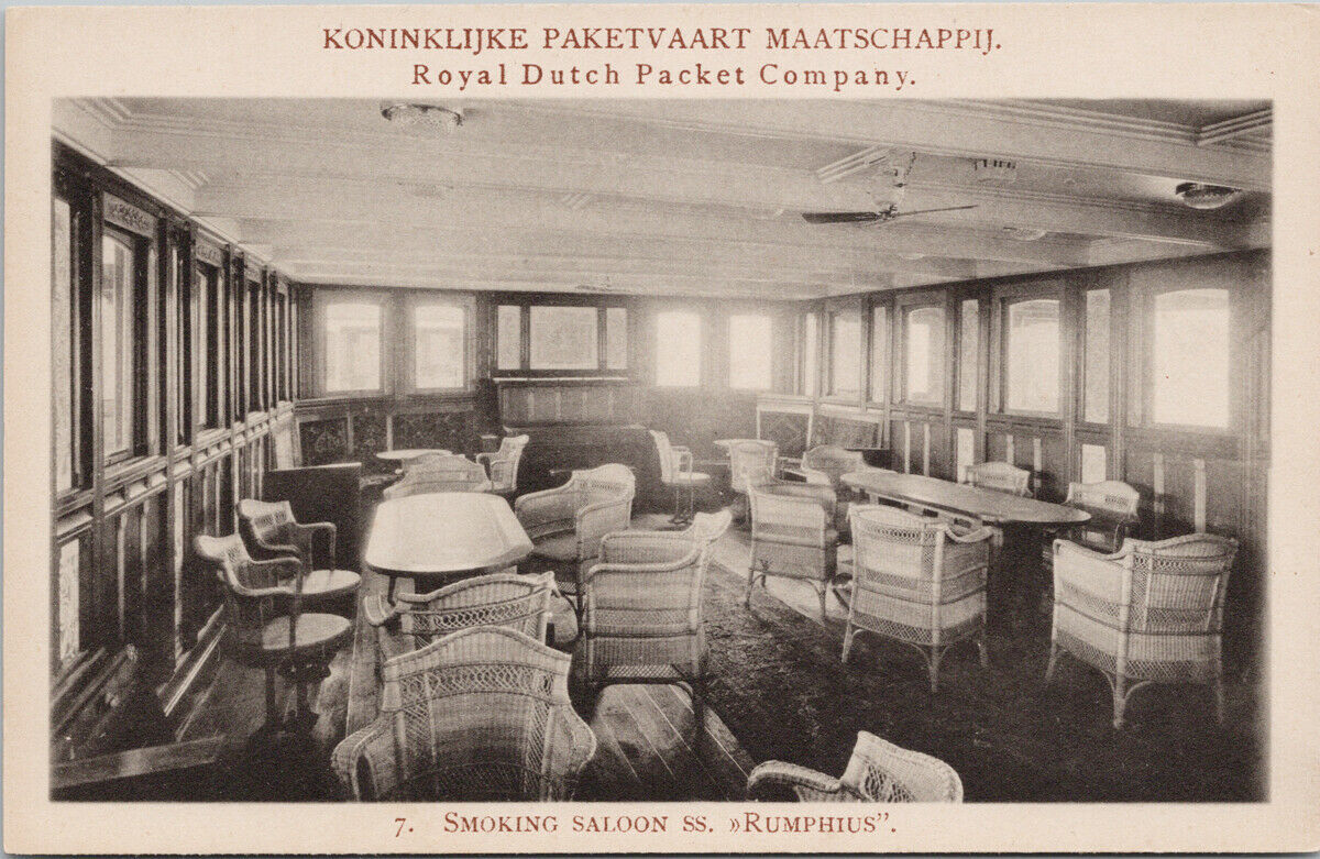 SS 'Rumphius' Ship Smoking Saloon Royal Dutch Packet Company Unused ...