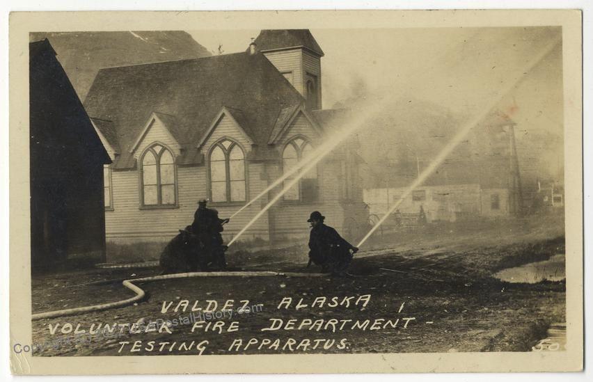 Valdez Alaska Volunteer Firefighters 1920 Used Real Photo RPPC 51724 ...