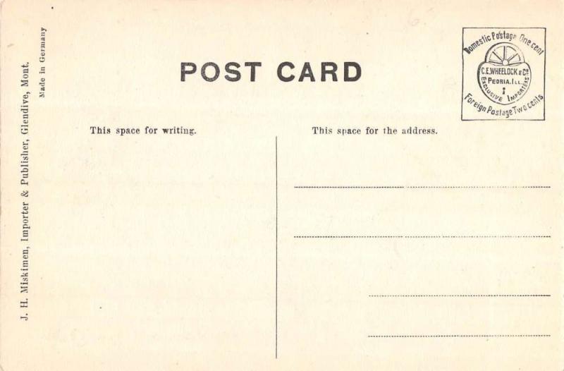 Glendive Montana Hotel Jordan Business Street Antique Postcard K106766 ...