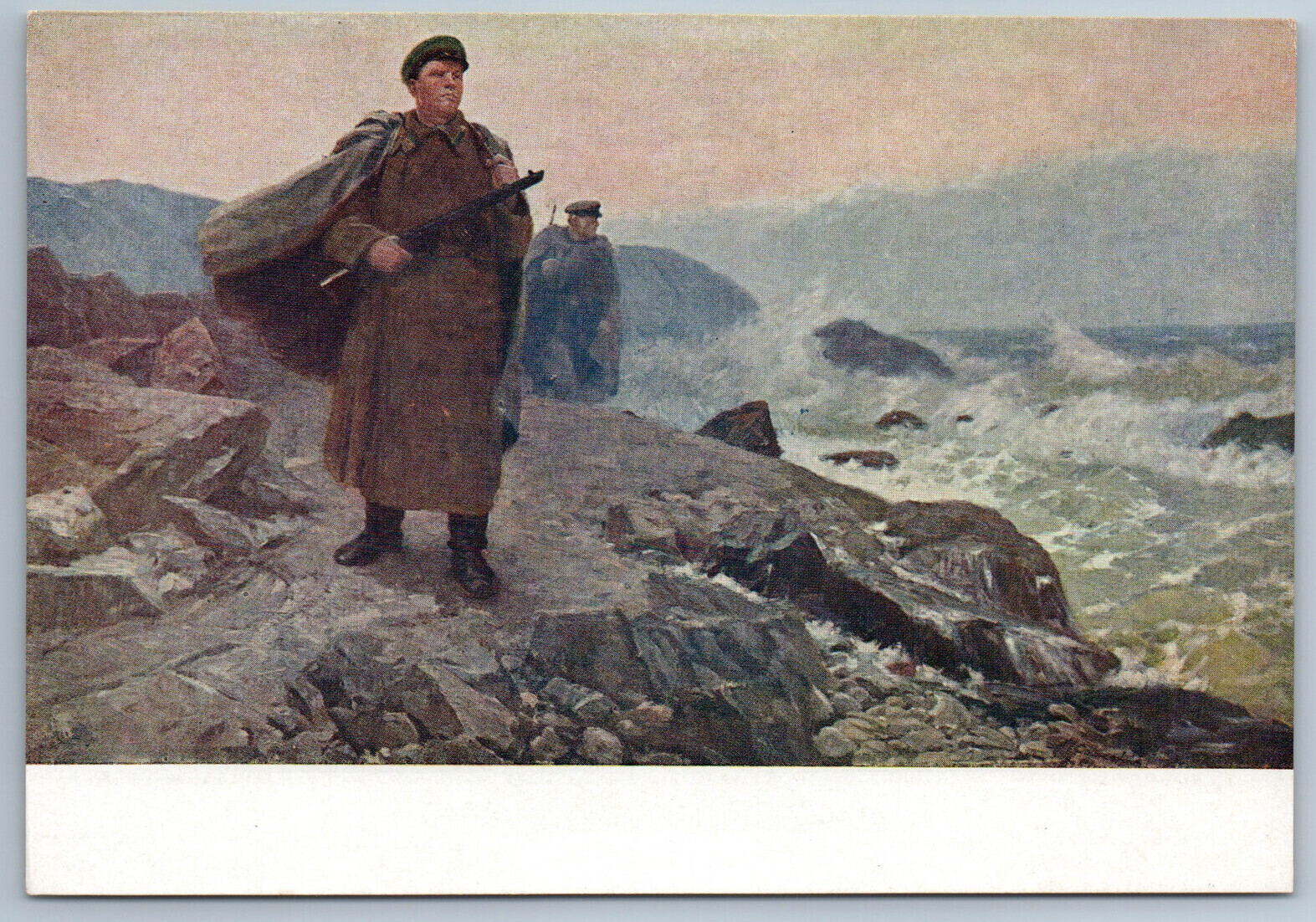 1958 BORDER GUARDS at Sea border Rifle Gun Military Rare Soviet USSR ...