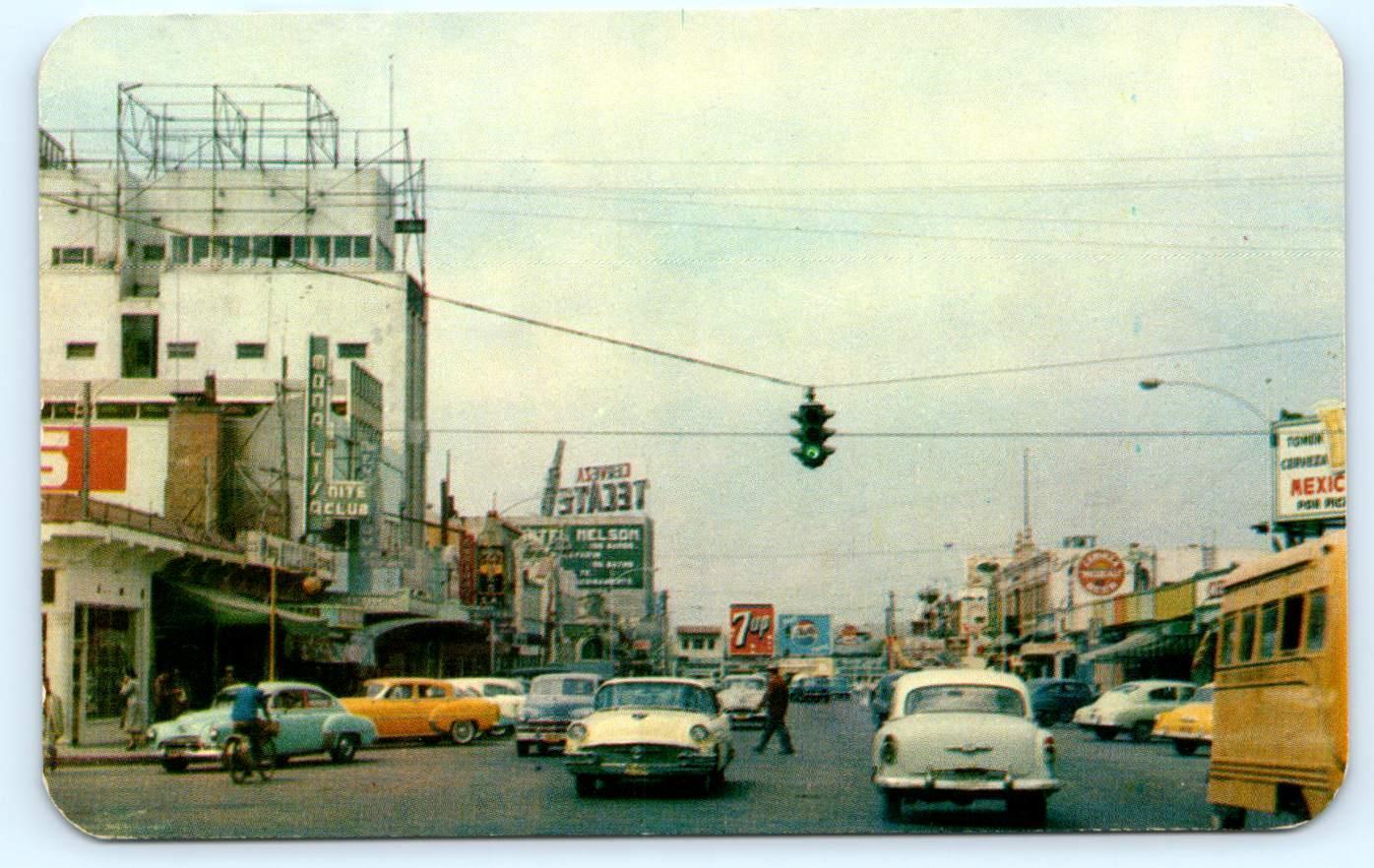 TIJUANA, MEXICO ~ Street Scene AVENIDA REVOLUCION Cool 1950s Cars -1964 ...