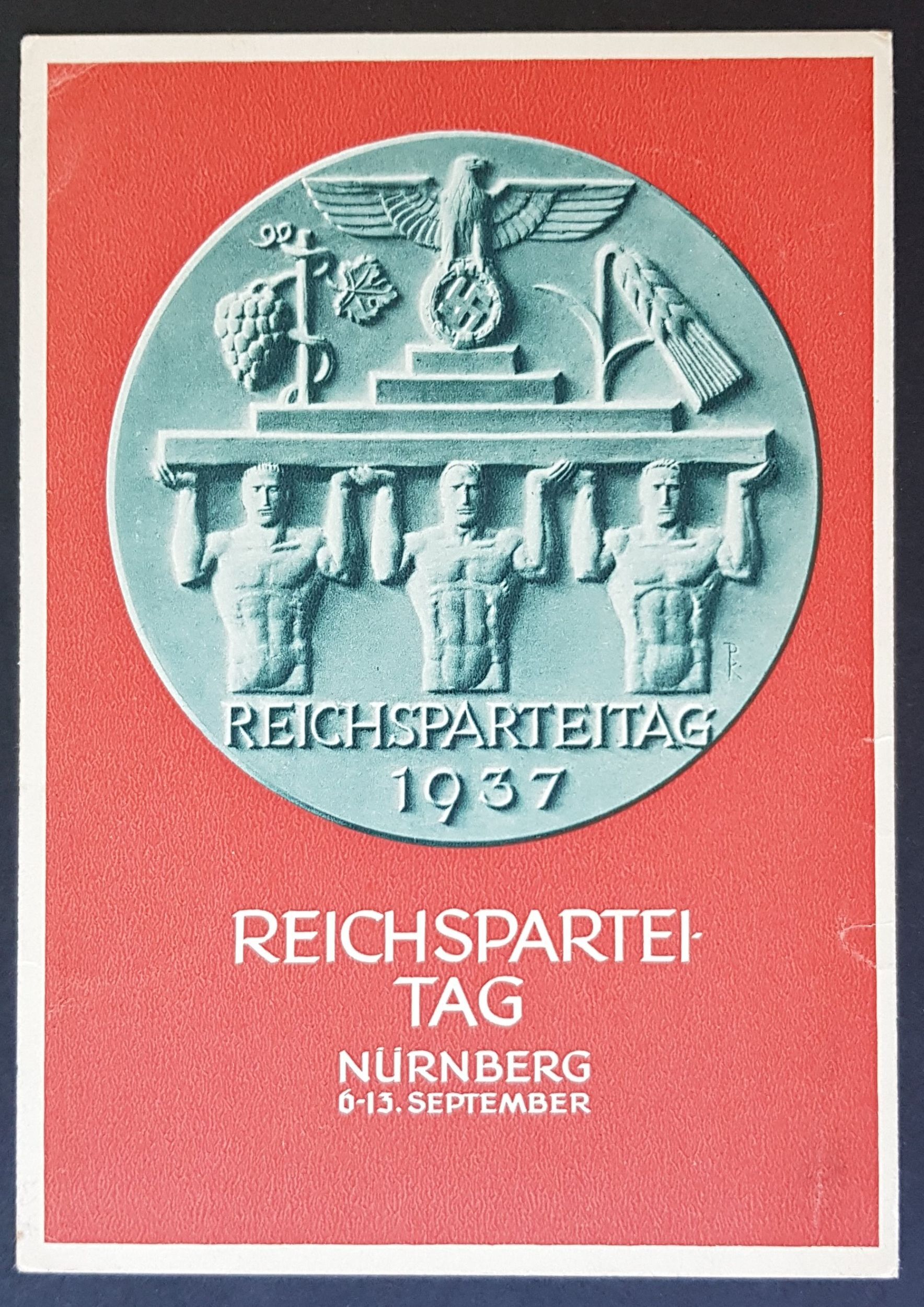 Germany Third 3rd Reich Original Card Nsdap Nürnberg Rally 1937 Special ...