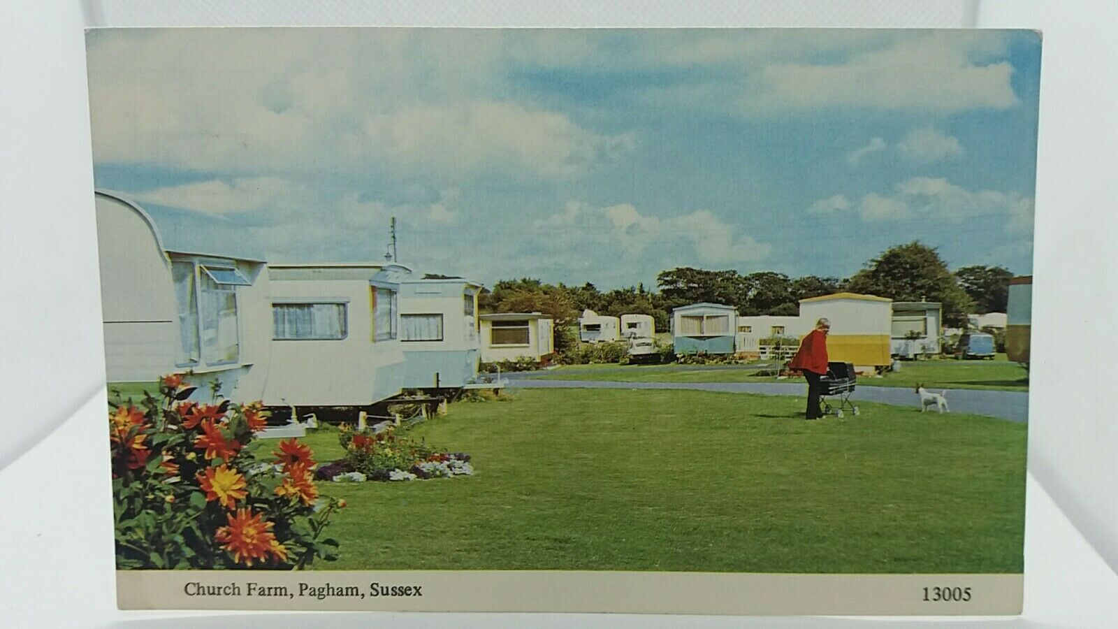 Vintage Postcard Church Farm Caravan Camp Site Pagham 1960s | Europe ...