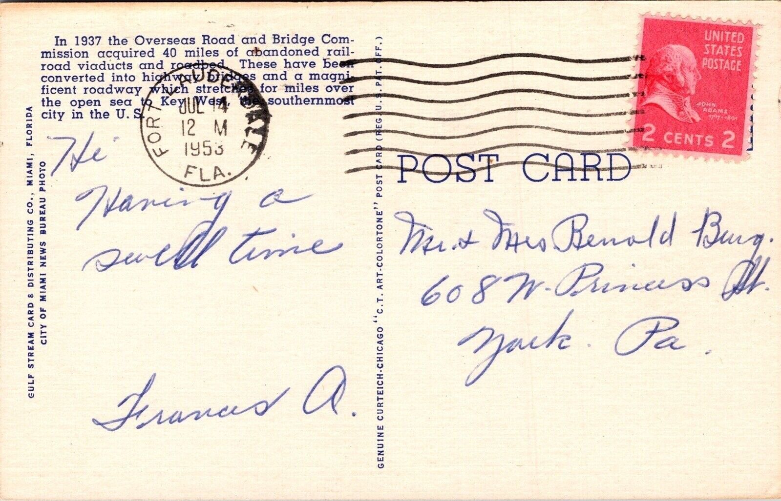 Seven Mile Bridge Longest Span Overseas Highway Key West Aerial View ...