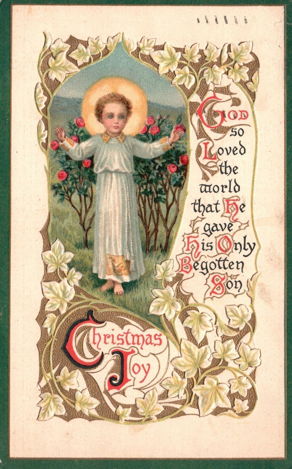 Vintage Postcard 1908 Christmas God So Loved The World He Gave His Son ...