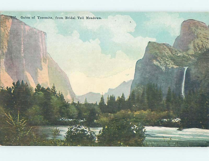 Divided-Back YOSEMITE NATIONAL PARK Stockton & Modesto California CA ...