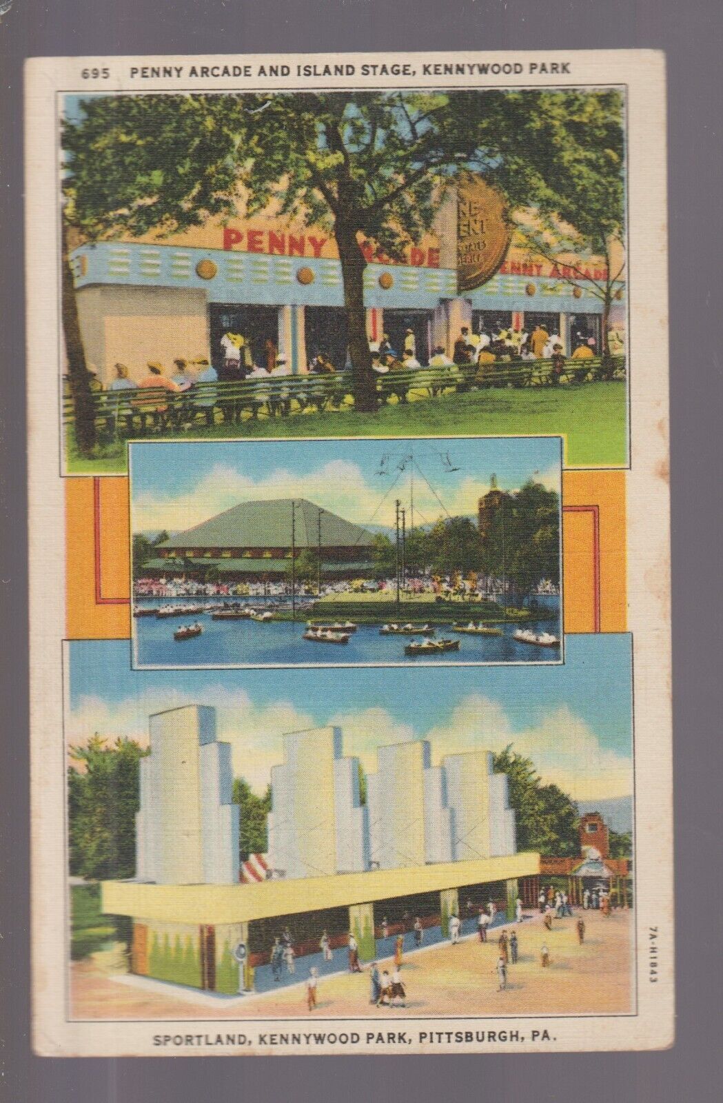 Pittsburgh PENNSYLVANIA 1939 PENNY ARCADE Kennywood Park Amusement ...