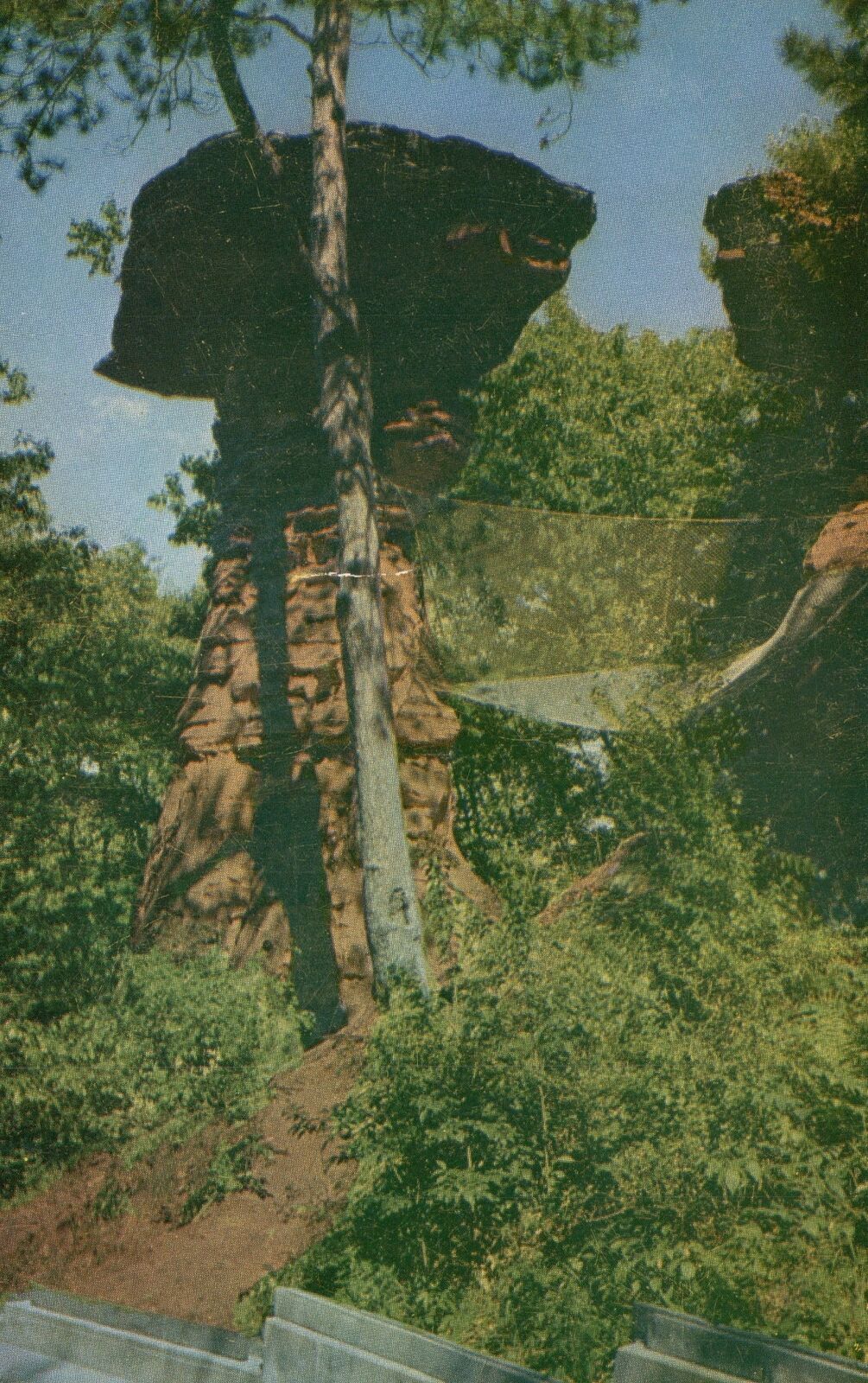 Vintage Postcard Stand Rock Upper Falls Most Famous Rock Formation ...